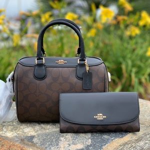 Coach | Bags | Coach Signature Mini Bennett Crossbody Satchel Set ...